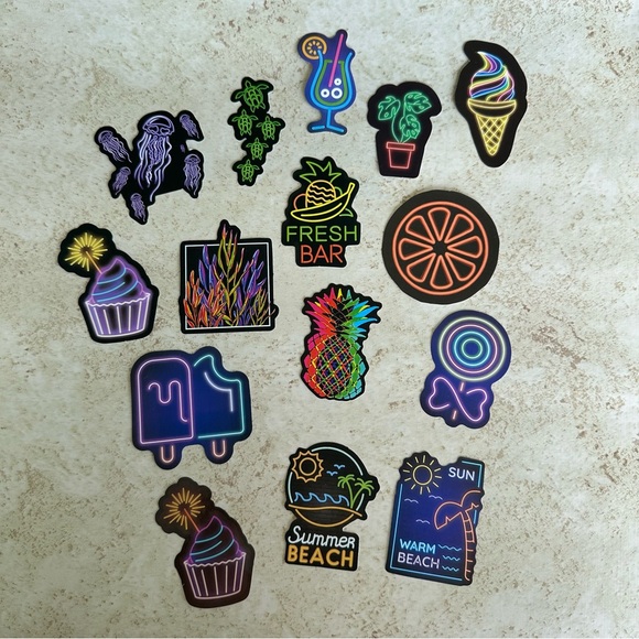Design | New Neon Sign Stickers Summer Tropical Beach Vacation ...